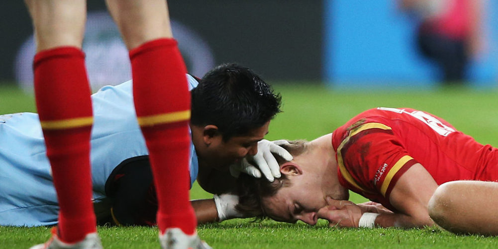 Typical injuries sustained whilst playing rugby